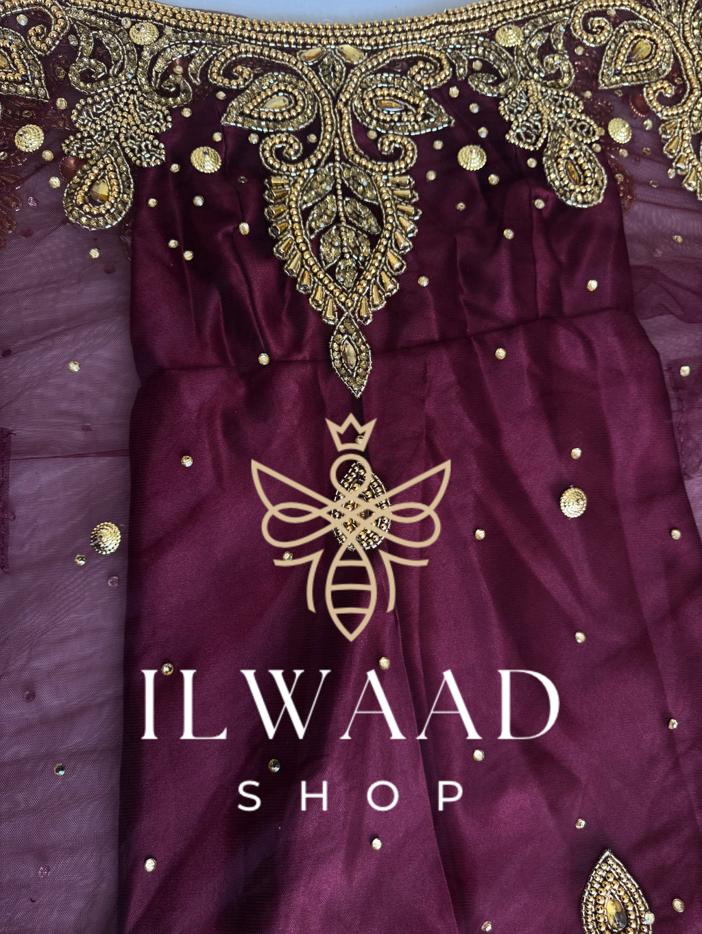 Breathtaking Bilan (Dark Maroon) - Lace Bridal Dirac