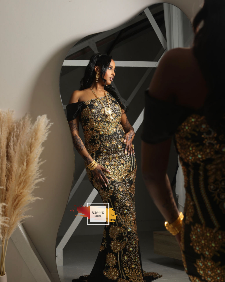 IN STOCK Jackpot Jamaad (Black) - Somali Bridal Dirac – Ilwaad Shop