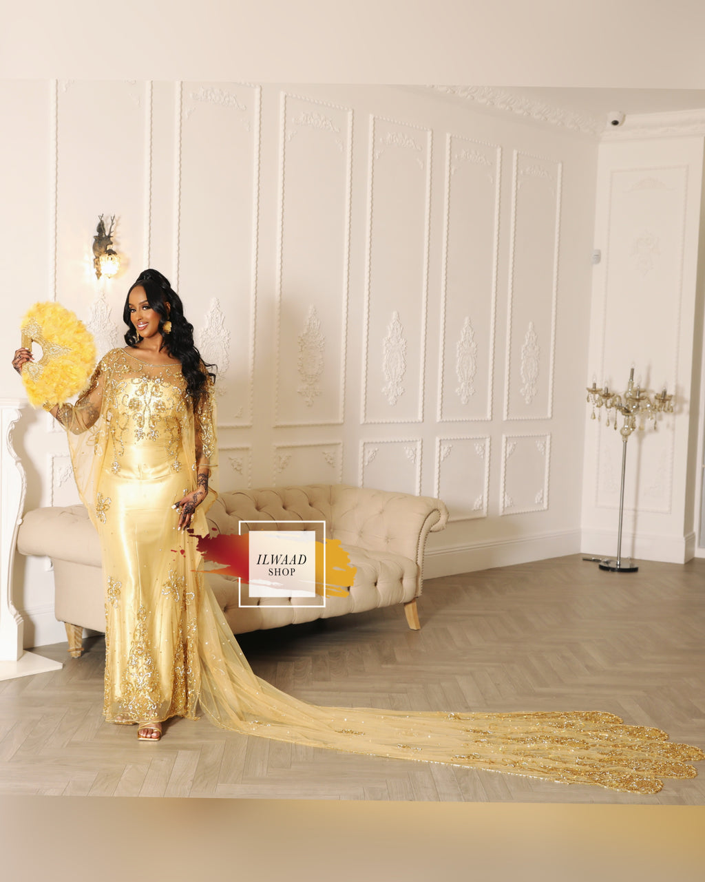 Angelic Anisa - Lace Bridal Dirac (Gold)